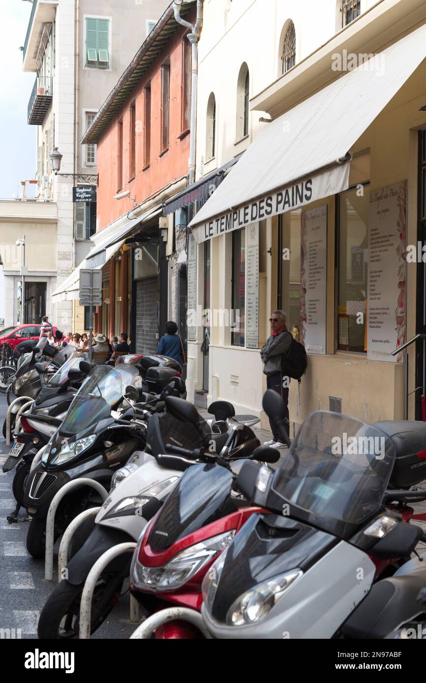 France, Nice, street scene showing motor scooters Stock Photo - Alamy