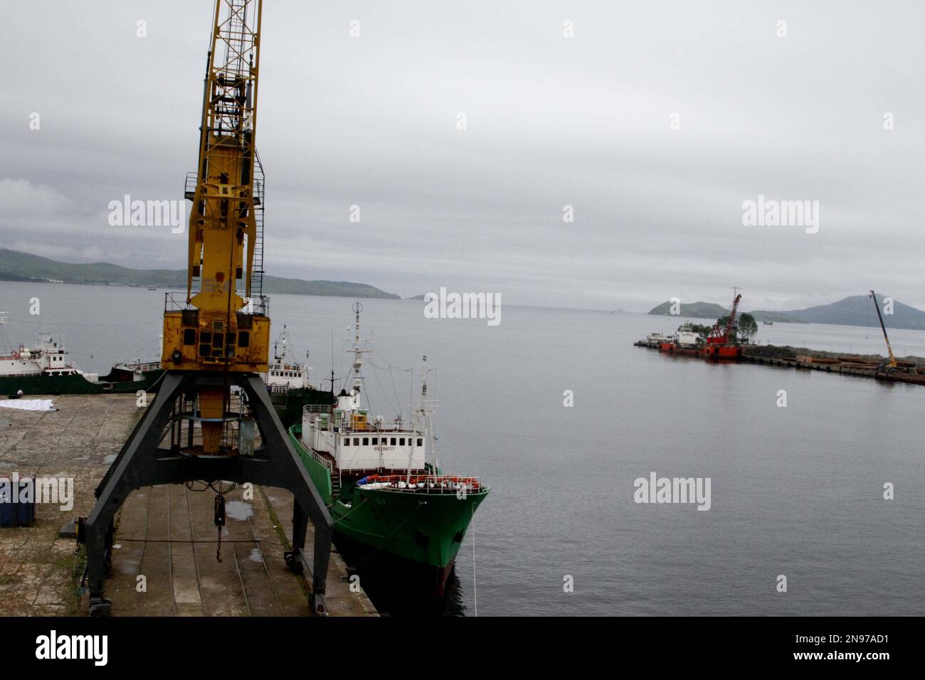 In this Monday, Aug 20, 2012 photo, piers of Rajin port are under ...