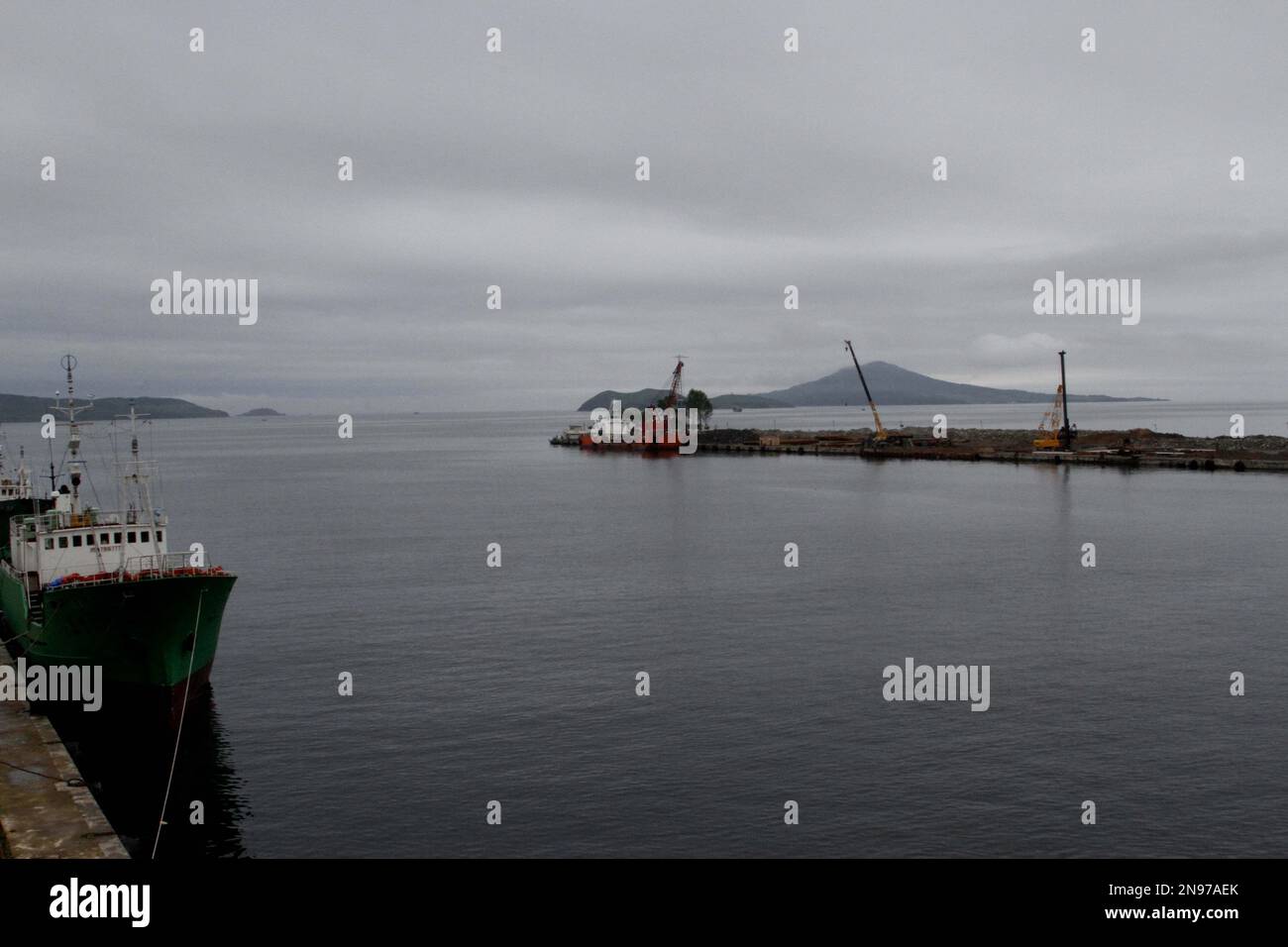 In this Monday, Aug 20, 2012 photo, piers no. 2 and 3 of Rajin port are ...