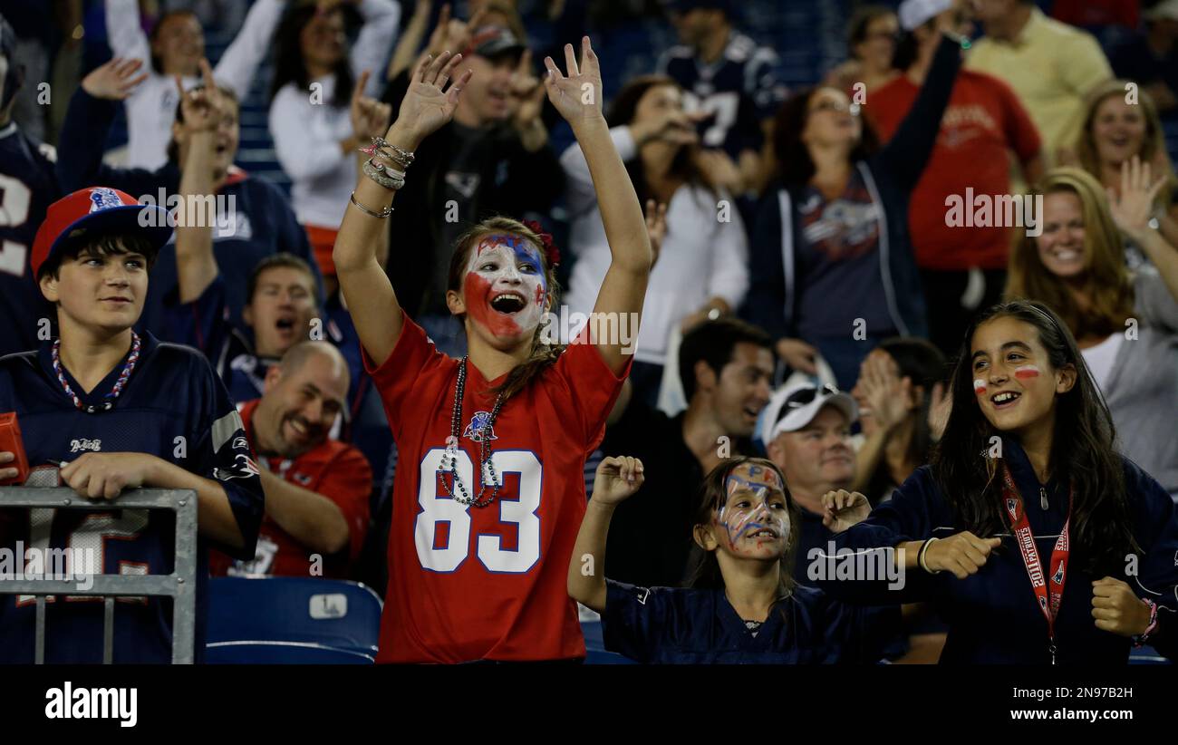 New England Patriots fans during an NFL preseason football game in ...