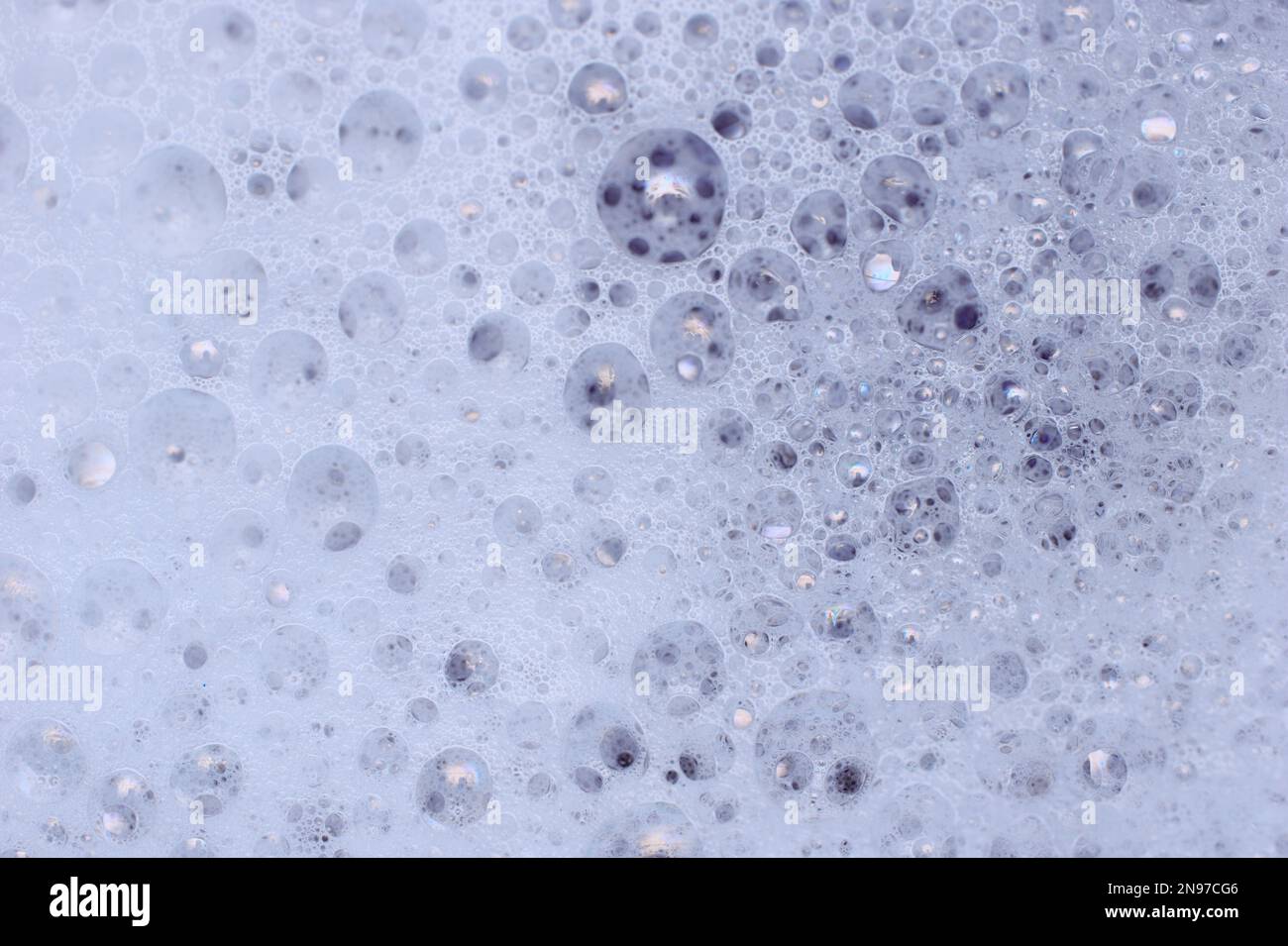 small soap bubbles on water surface, marco background Stock Photo - Alamy