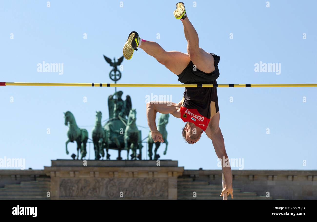 Germany' Bjoern Otto competes in the men's pole vault during a four ...
