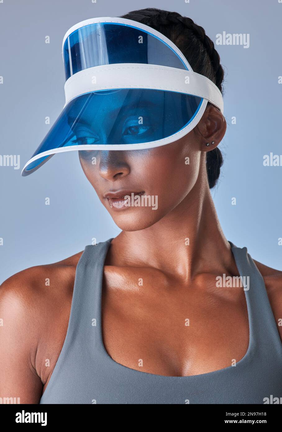 Everything you do is everything youll become. Studio shot of a fit young woman posing against a ...