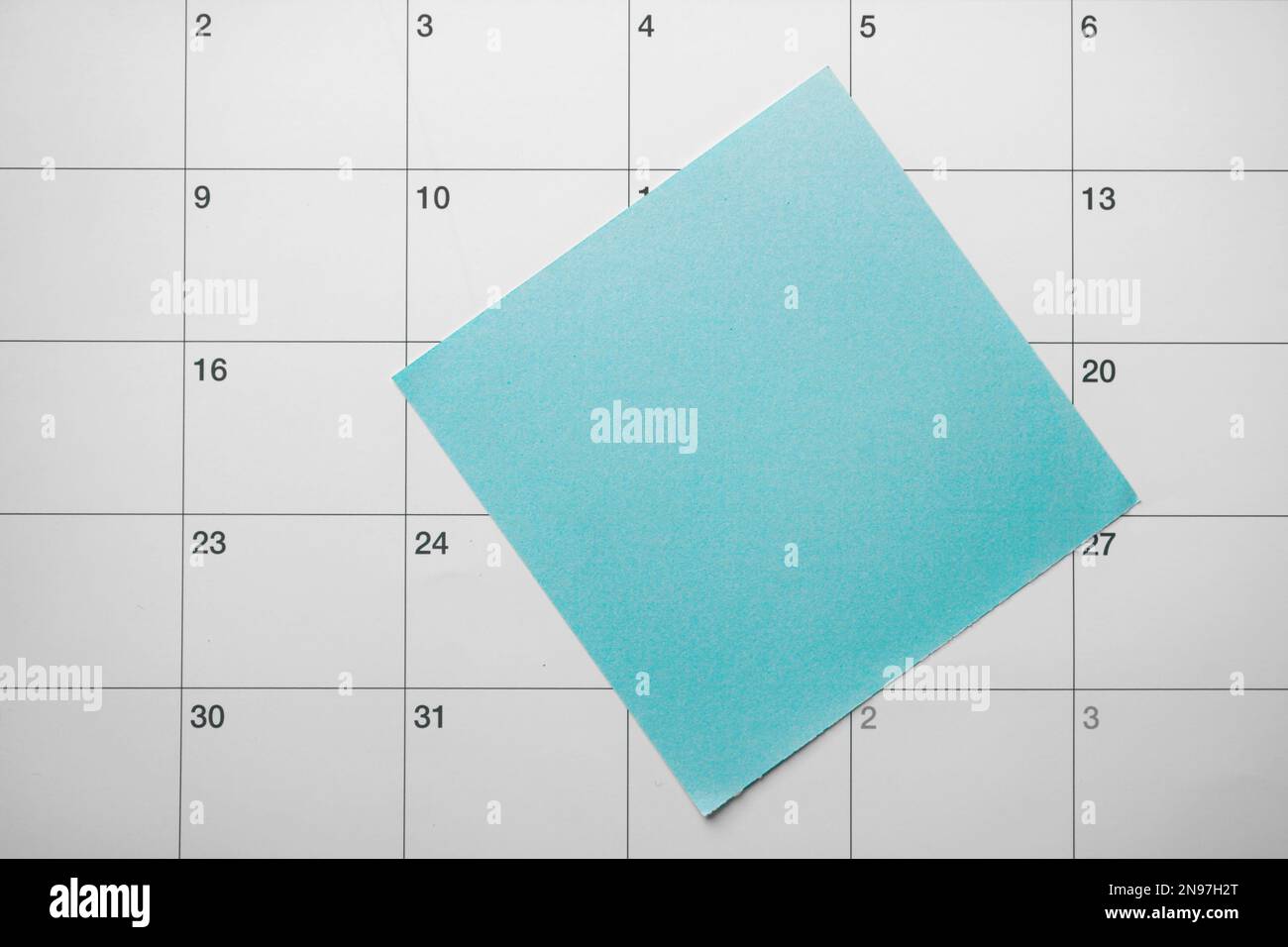 post it on the calendar Stock Photo - Alamy