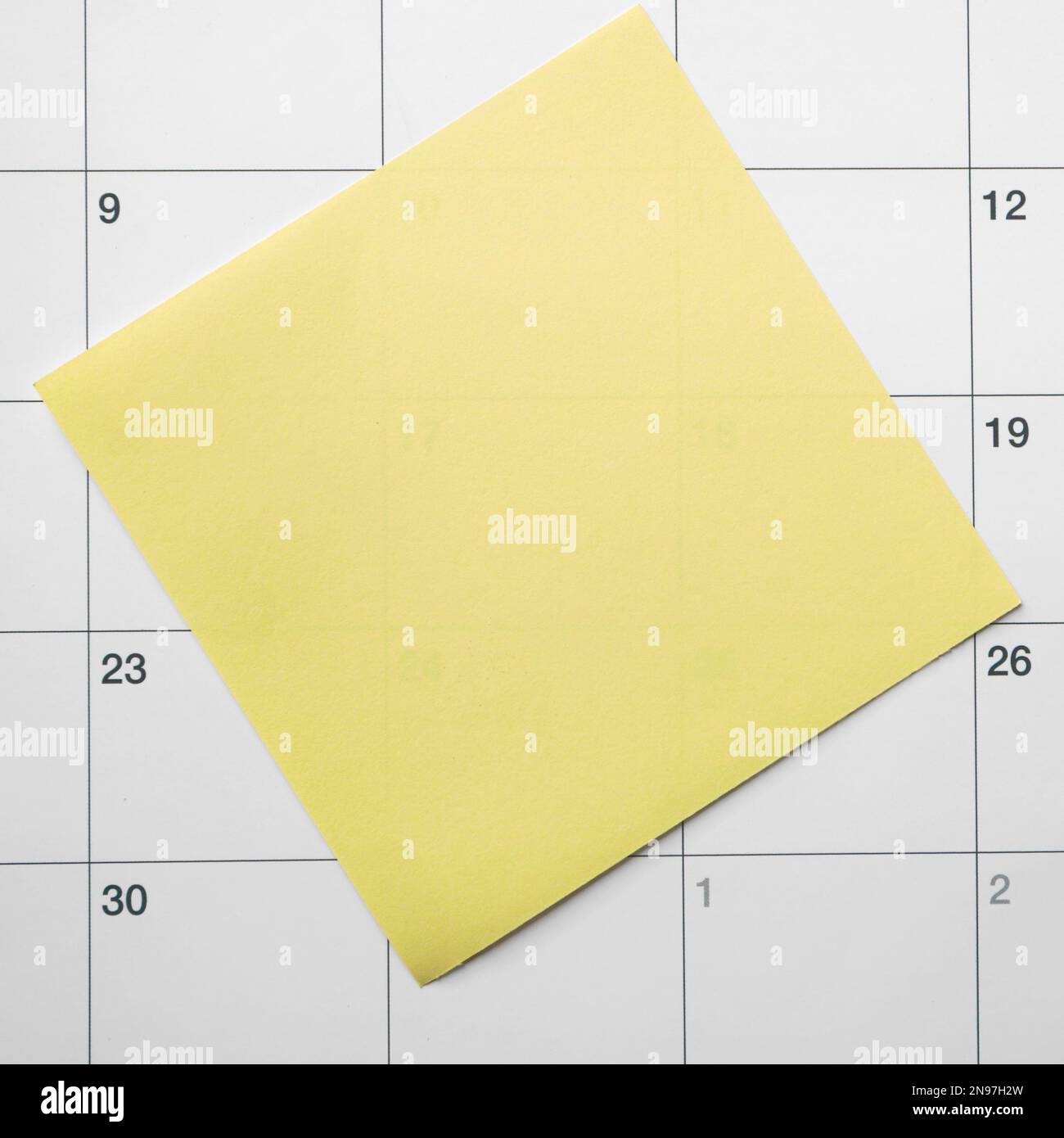 post it on the calendar Stock Photo - Alamy