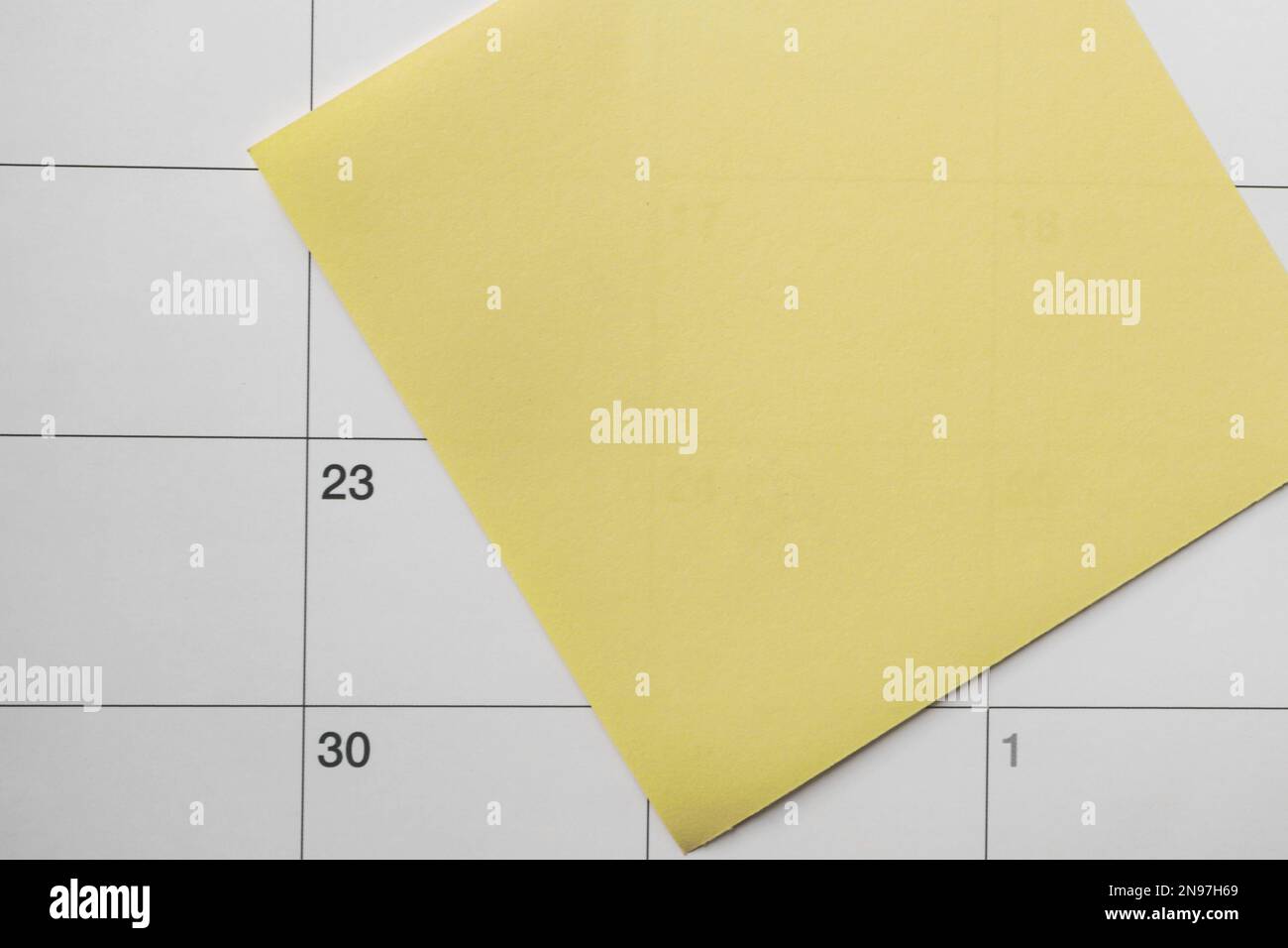 post it on the calendar Stock Photo - Alamy