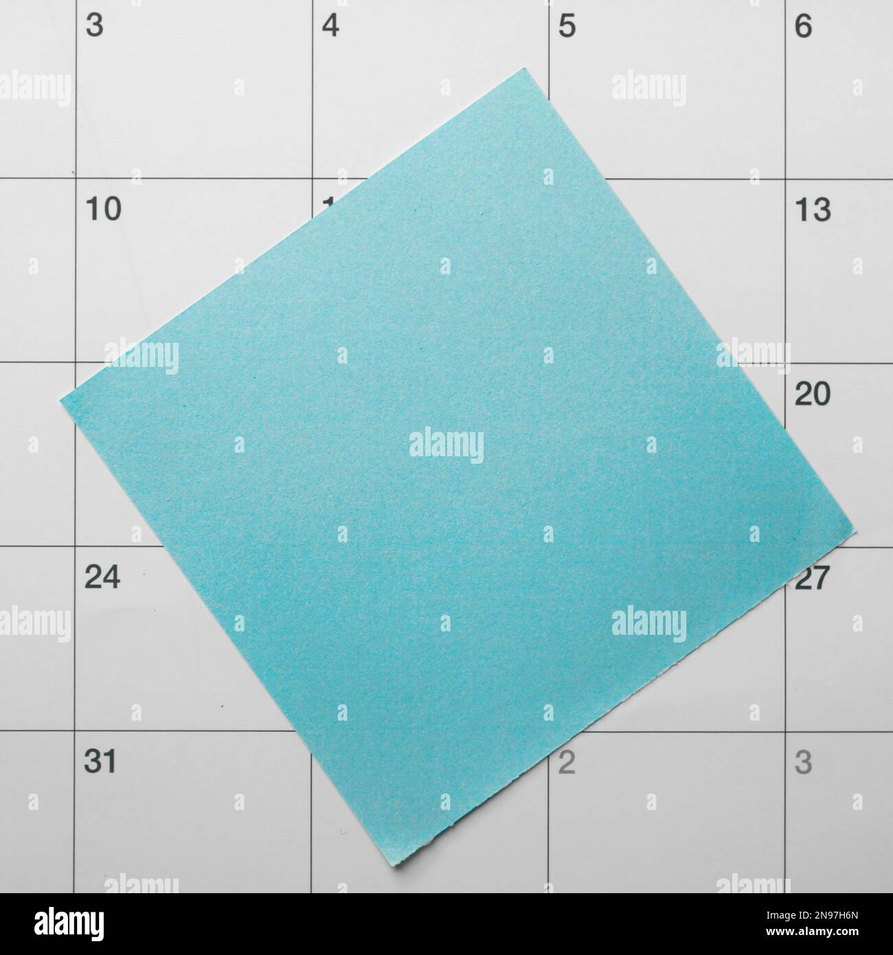 post it on the calendar Stock Photo - Alamy