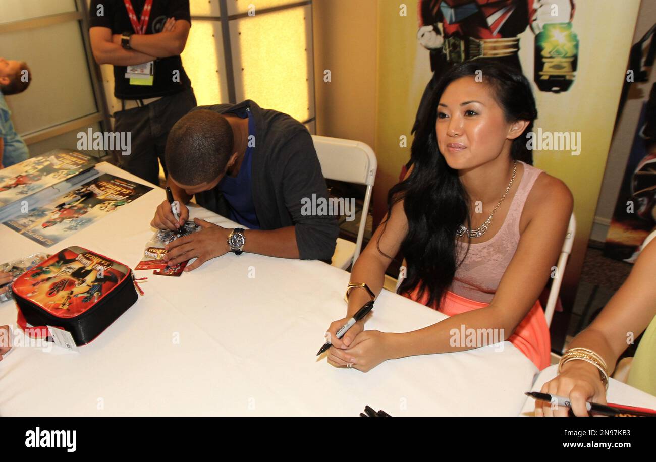 "Power Rangers Super Samurai" cast members Najee De-Tiege, left, and ...