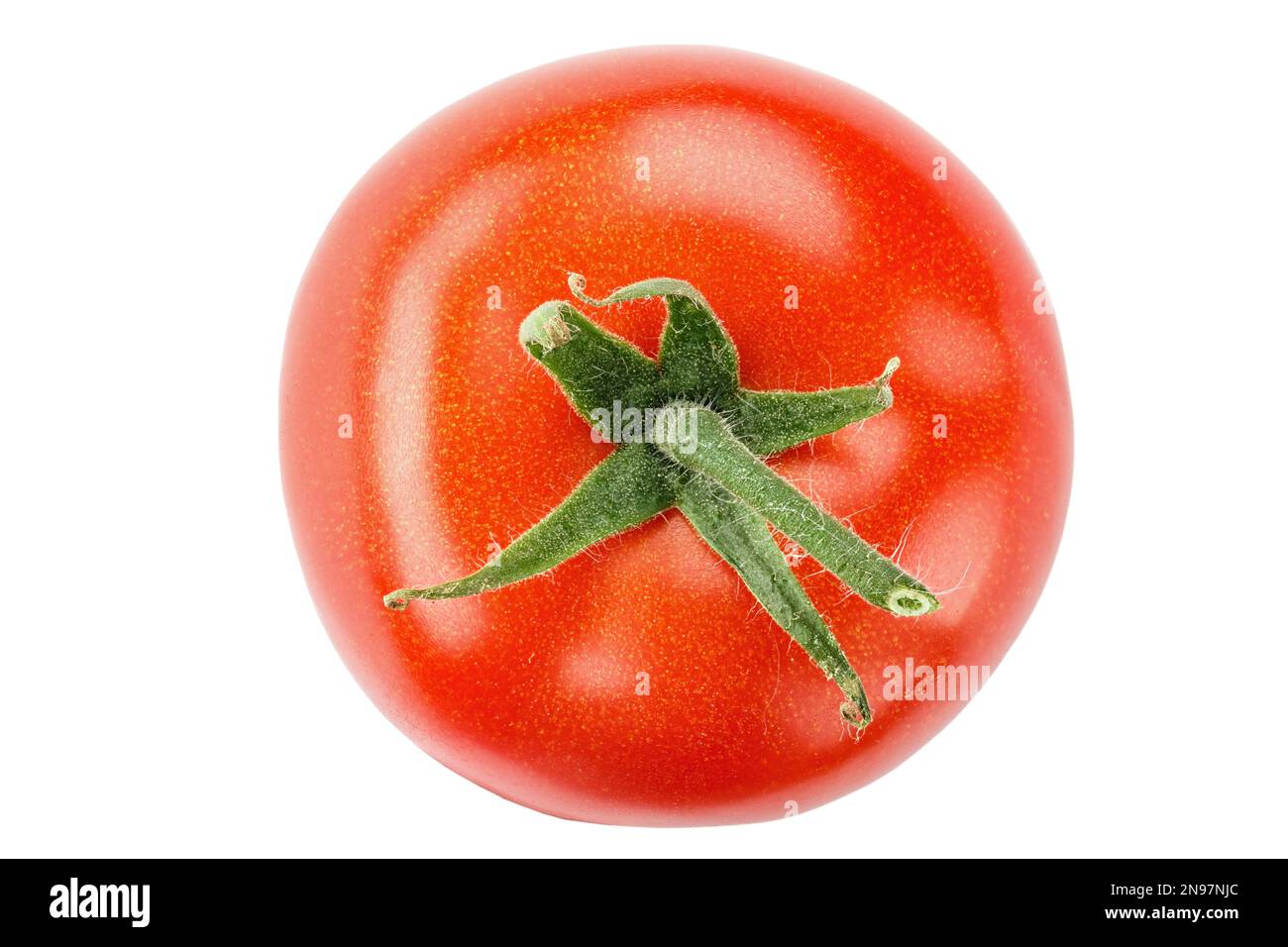 Tomatoes top view isolated on white background. With clipping path ...