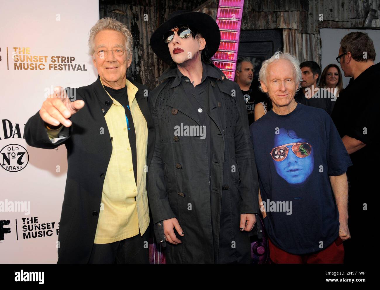 Ray Manzarek, left, and Robby Krieger, right, two of the original ...