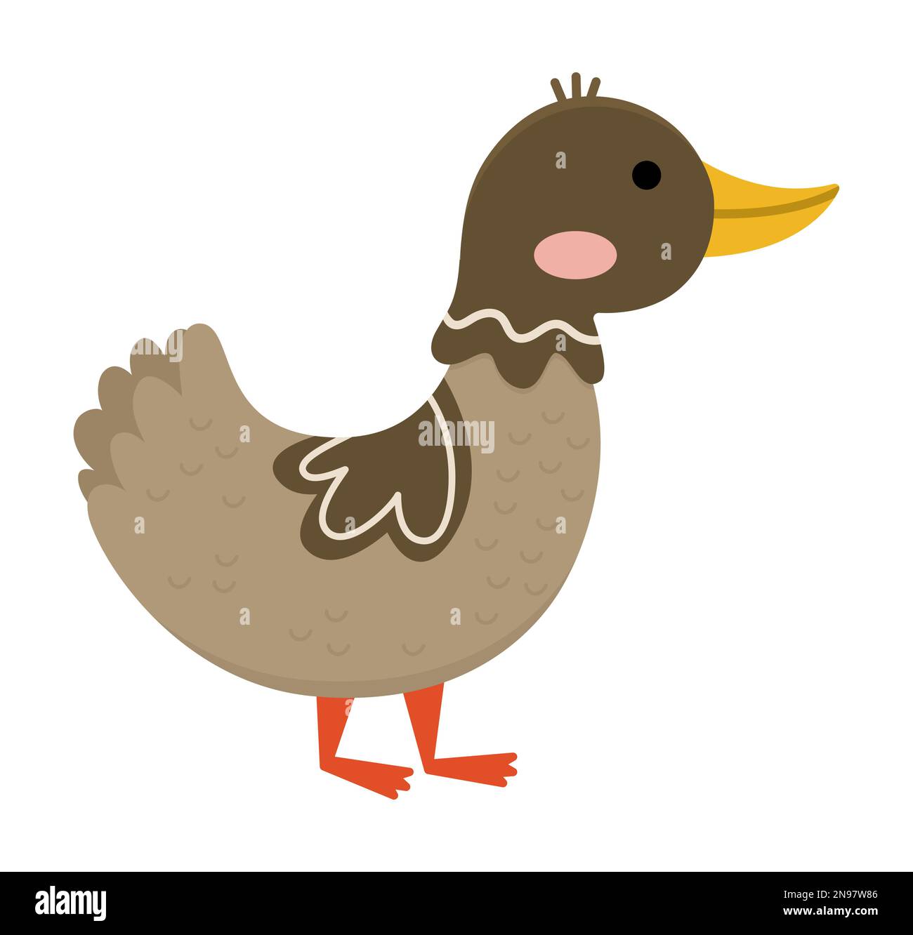 Cute Cartoon Farm Duck