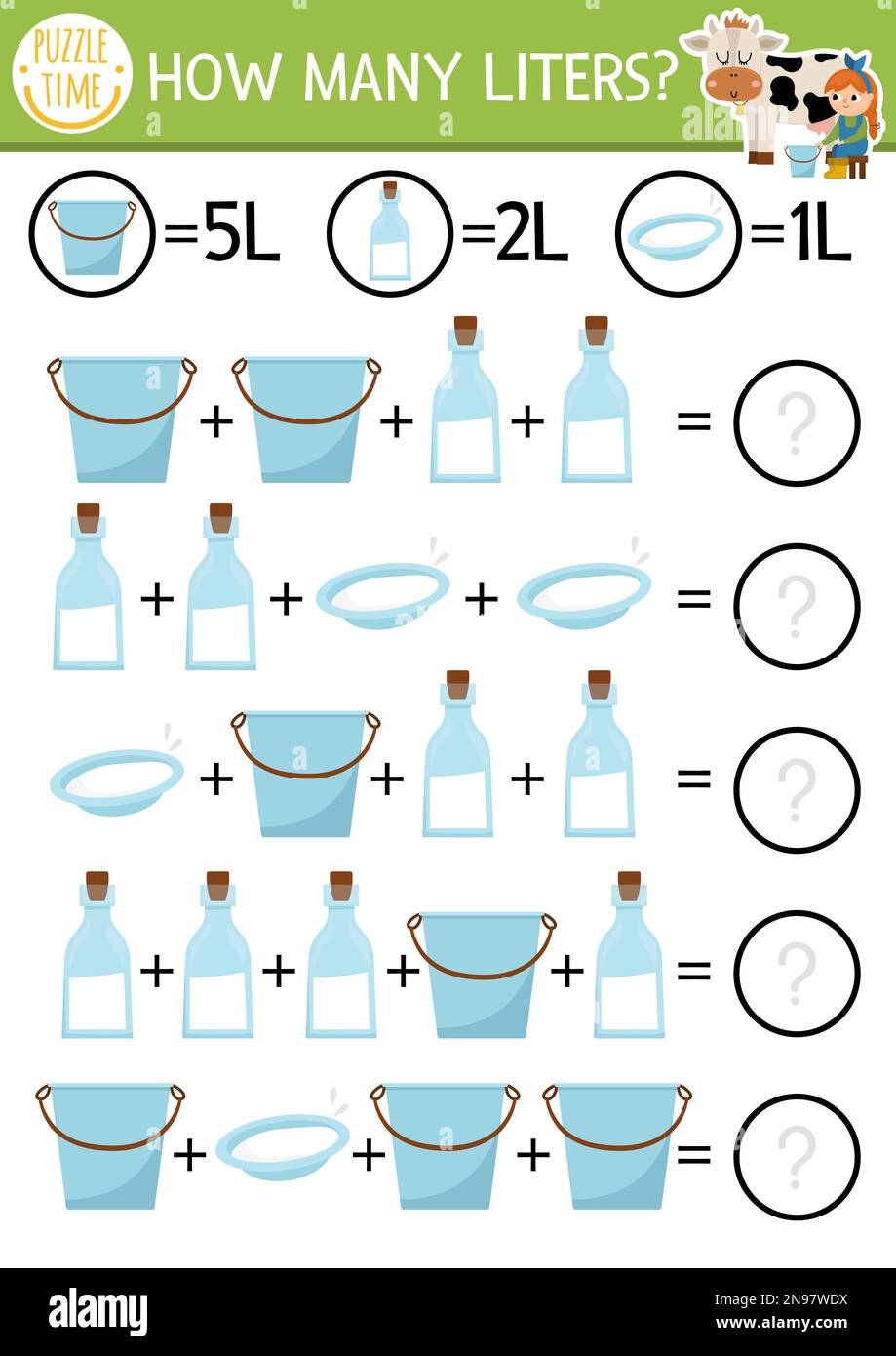 Farm how many liters game with funny cow, milk dairymaid. On the farm ...