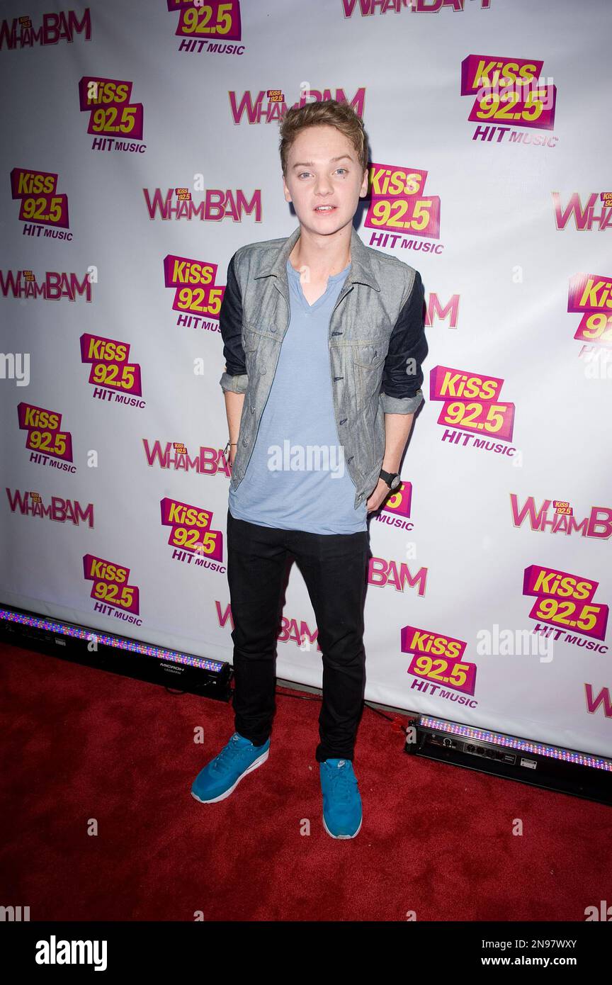 Singer Conor Maynard arrives on the red carpet during the KiSS 92.5 ...