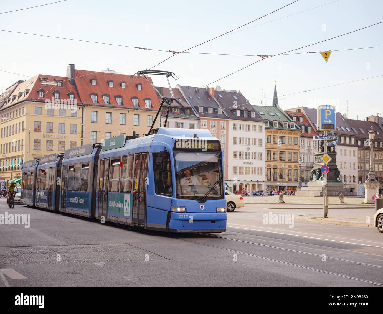 Munich, Germany - August 5, 2022 : public transport in the city. Munich ...