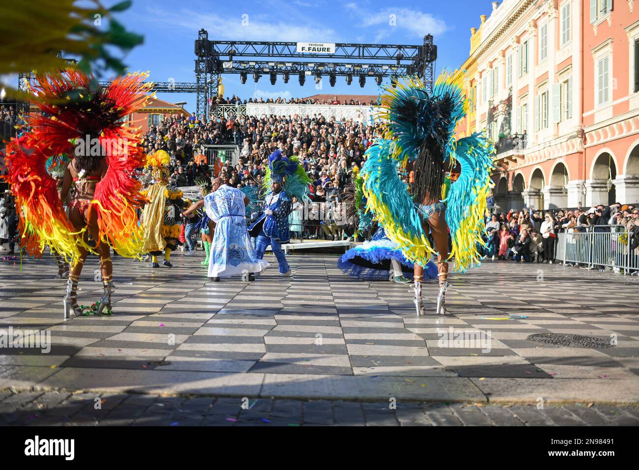 Opening parade of the 150th anniversary of the Carnival of Nice, King ...