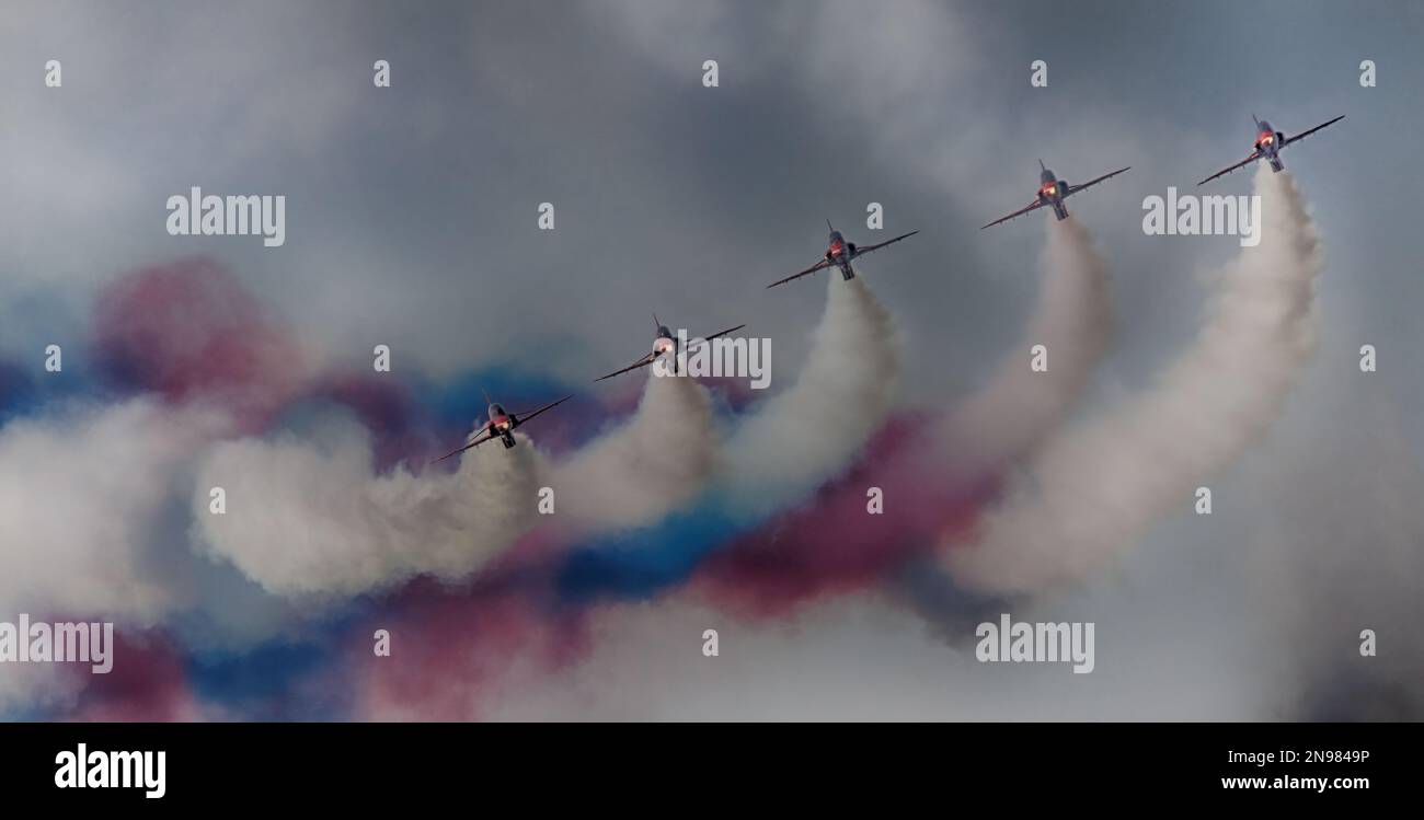 RAF Red Arrows Airshow Stock Photo - Alamy
