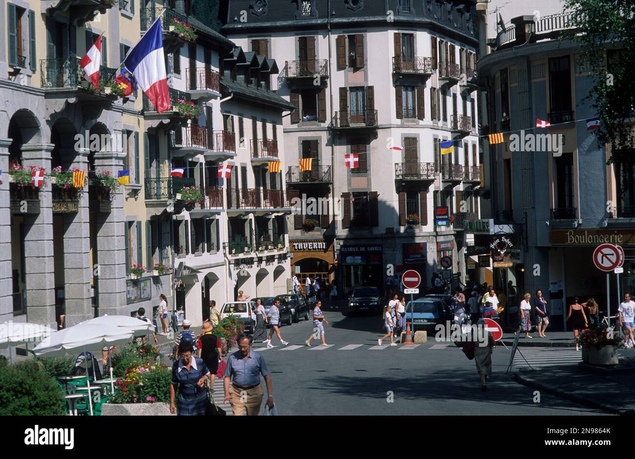 France, Chamonix, The Alps, street scene Stock Photo - Alamy