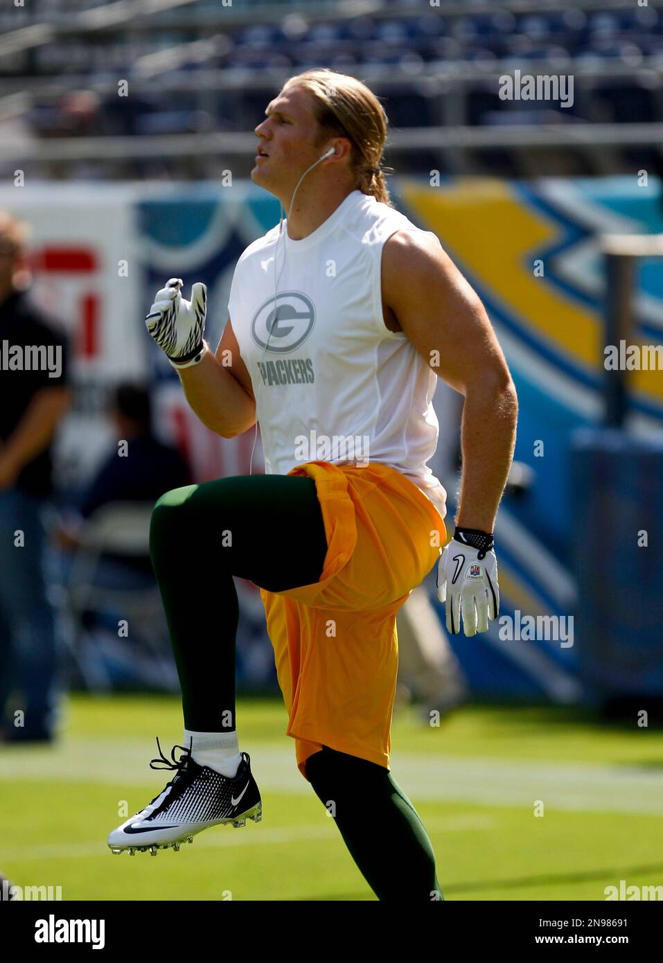 Green Bay Packers linebacker Clay Matthews prior to an NFL preseason ...