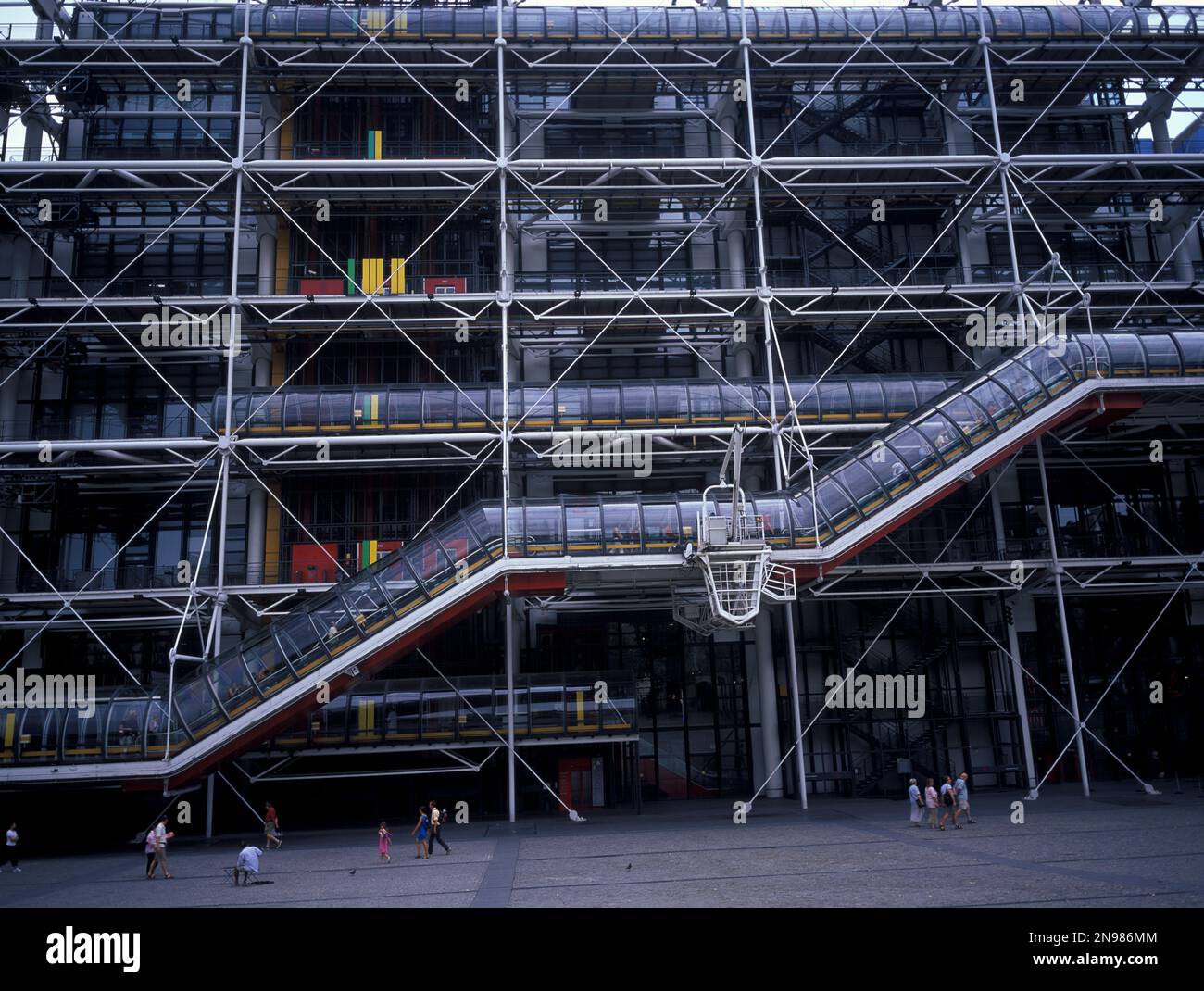 France, Paris, the Pompidou centre, known as 'the inside out building ...