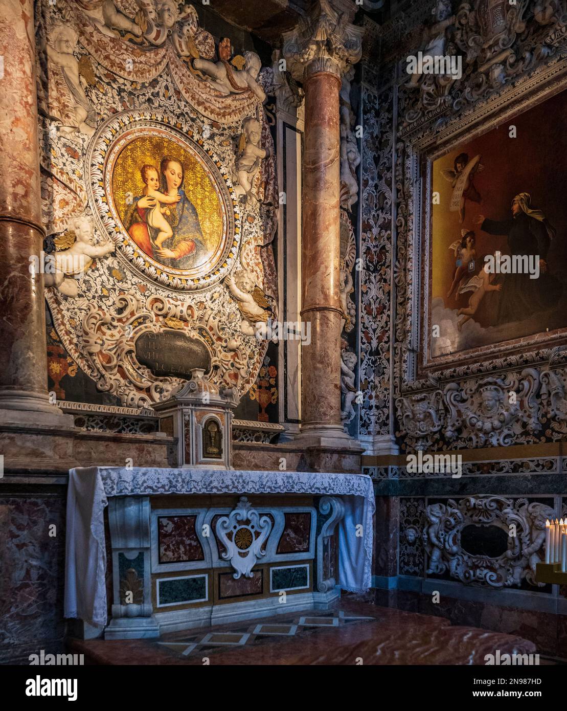 Madonna with child inside the church of Saint Joseph of the Theatine ...