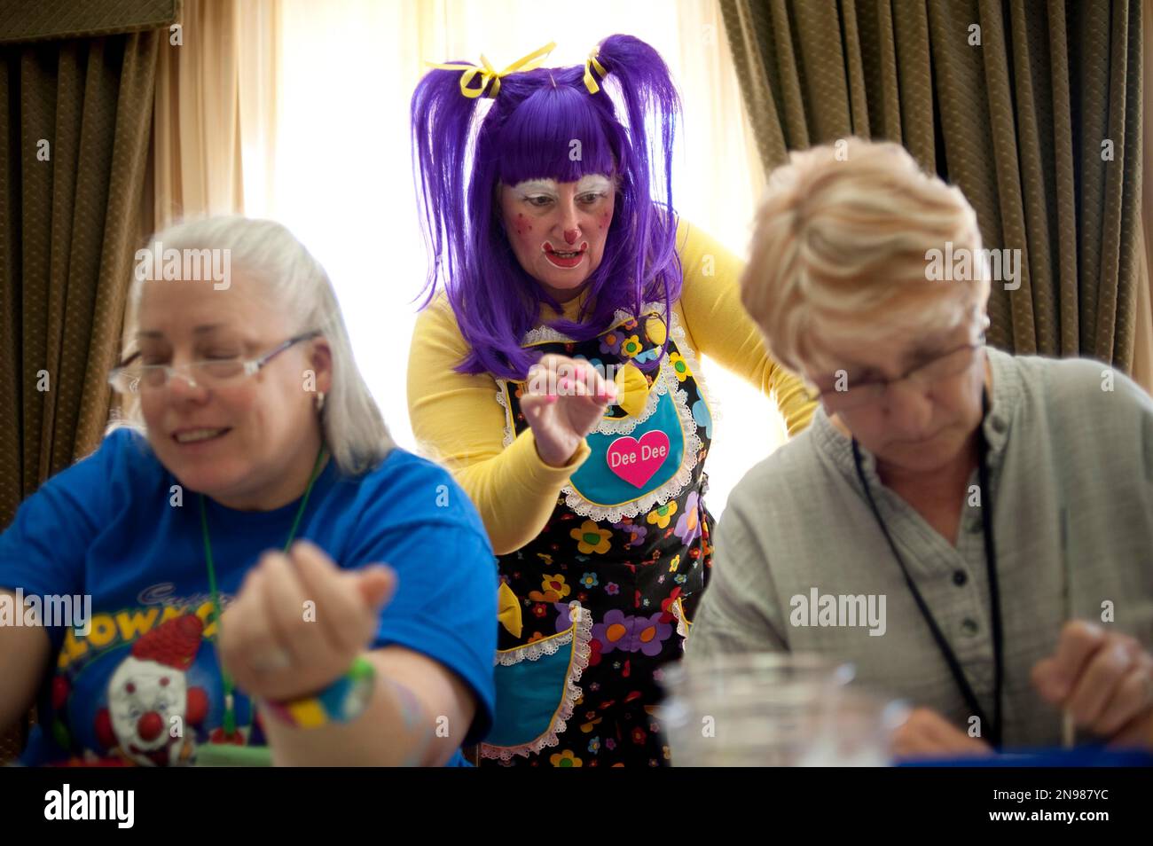In a July 31, 2012 photo, Deanna Hartmier, aka "Dee Dee" the clown ...