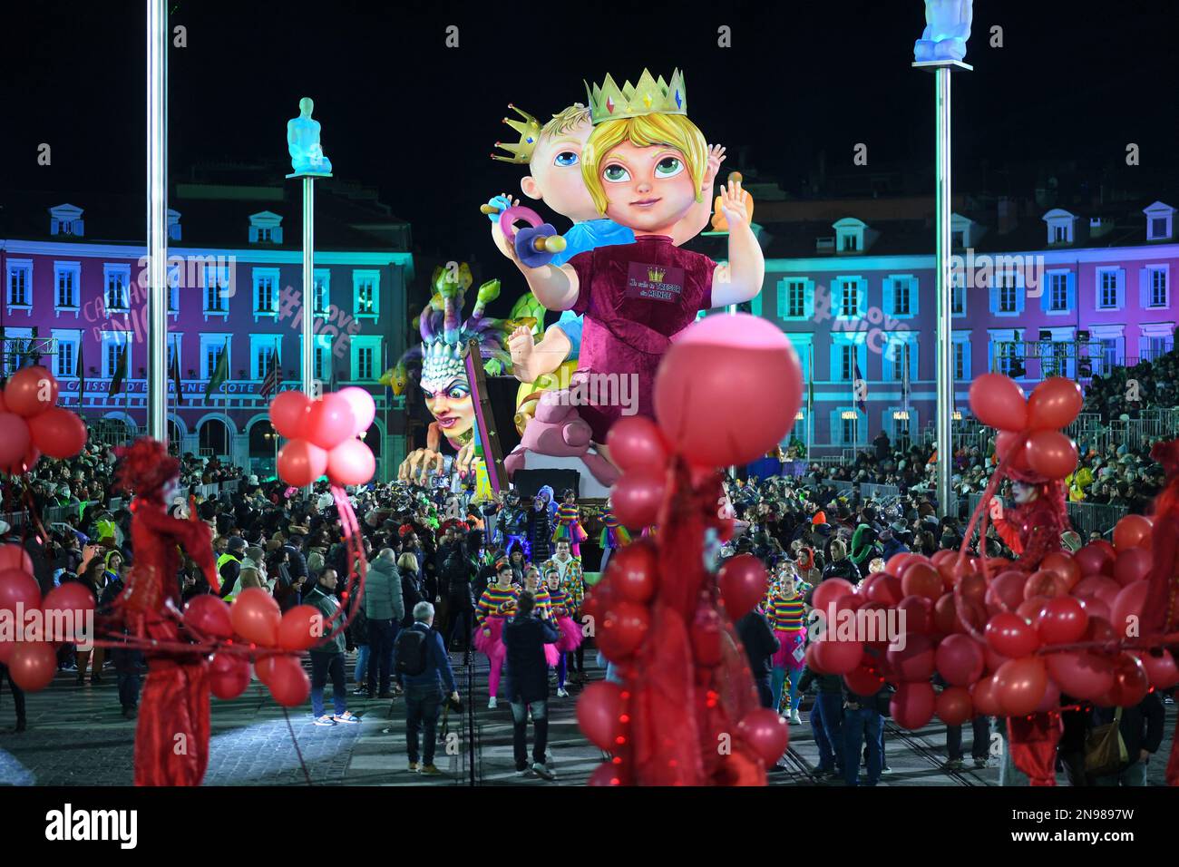 Illuminated ‘Corso carnavalesque’ (day and night) parade of the 150th ...