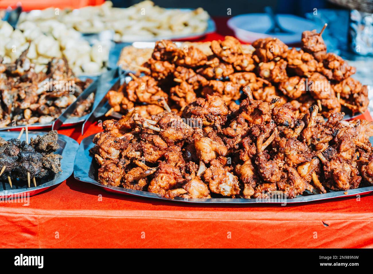 Deep fried snacks Platter ready for the party. fast food Stock Photo ...