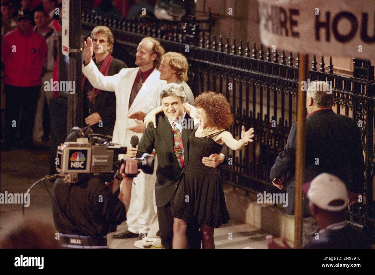 "Cheers" star Rhea Perlman, right, is seen outside the Bull and Finch ...