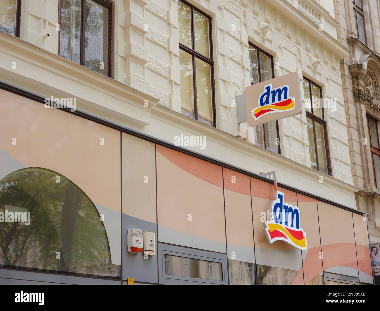 Vienna, Austria - August 7, 2022: Logo of dm store. dm-drogerie markt ...