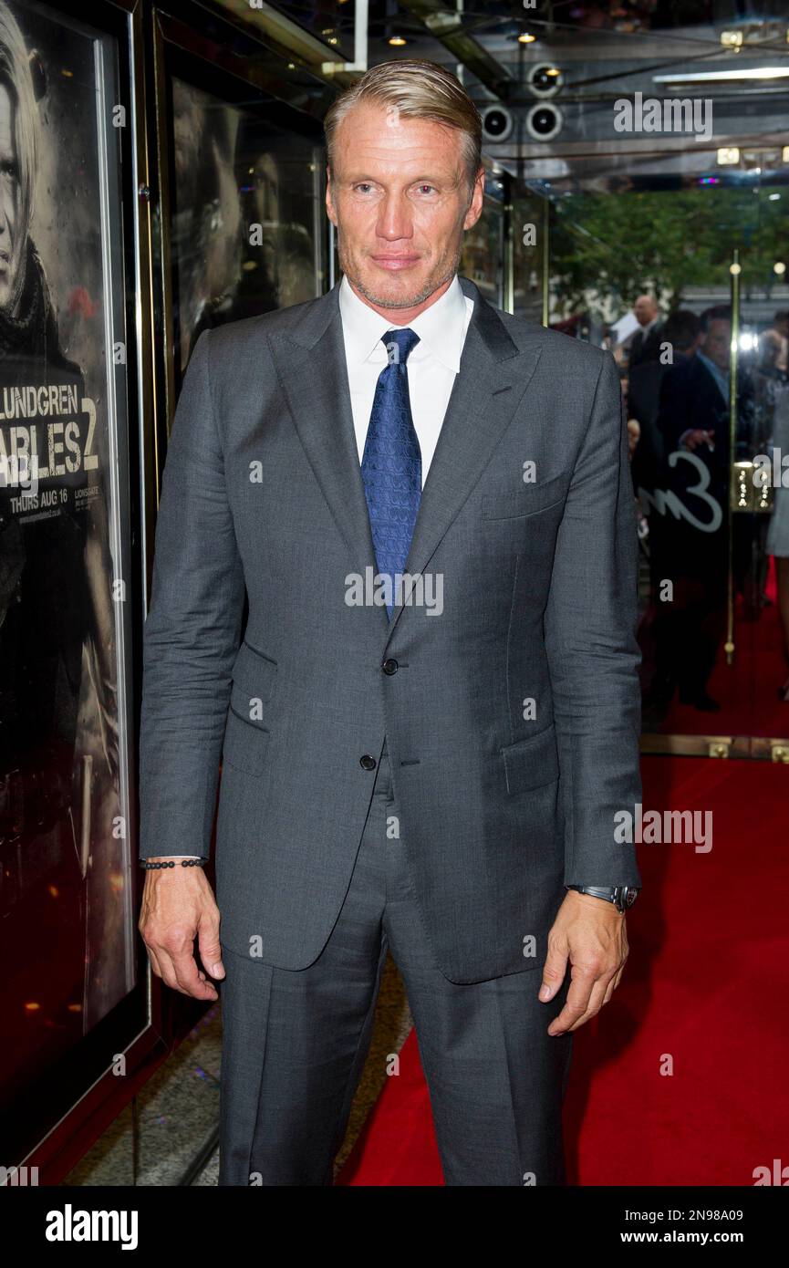 Swedish actor, Dolph Lundgren, arrives for the UK premiere of The ...