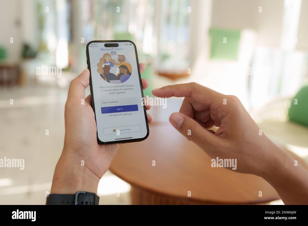 CHIANG MAI, THAILAND - FEB 12, 2023 : A Man working from home employee ...