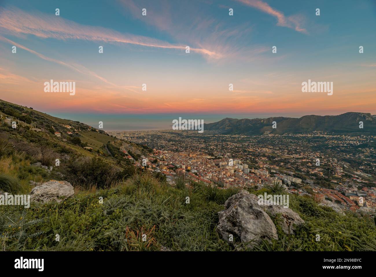 Palermo city sunset hi-res stock photography and images - Alamy