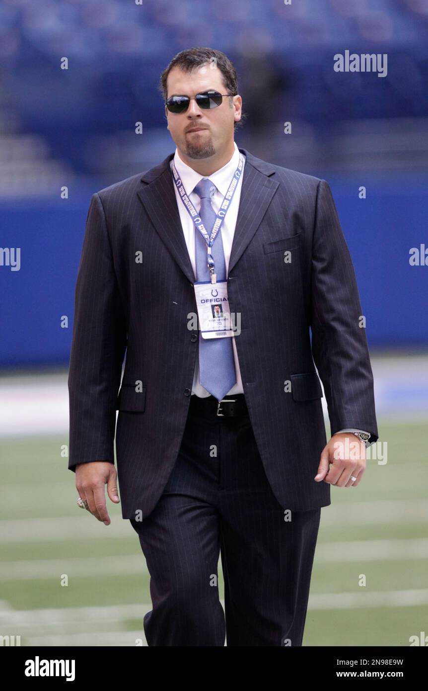 Indianapolis Colts General Manager Ryan Grigson walks on the field ...