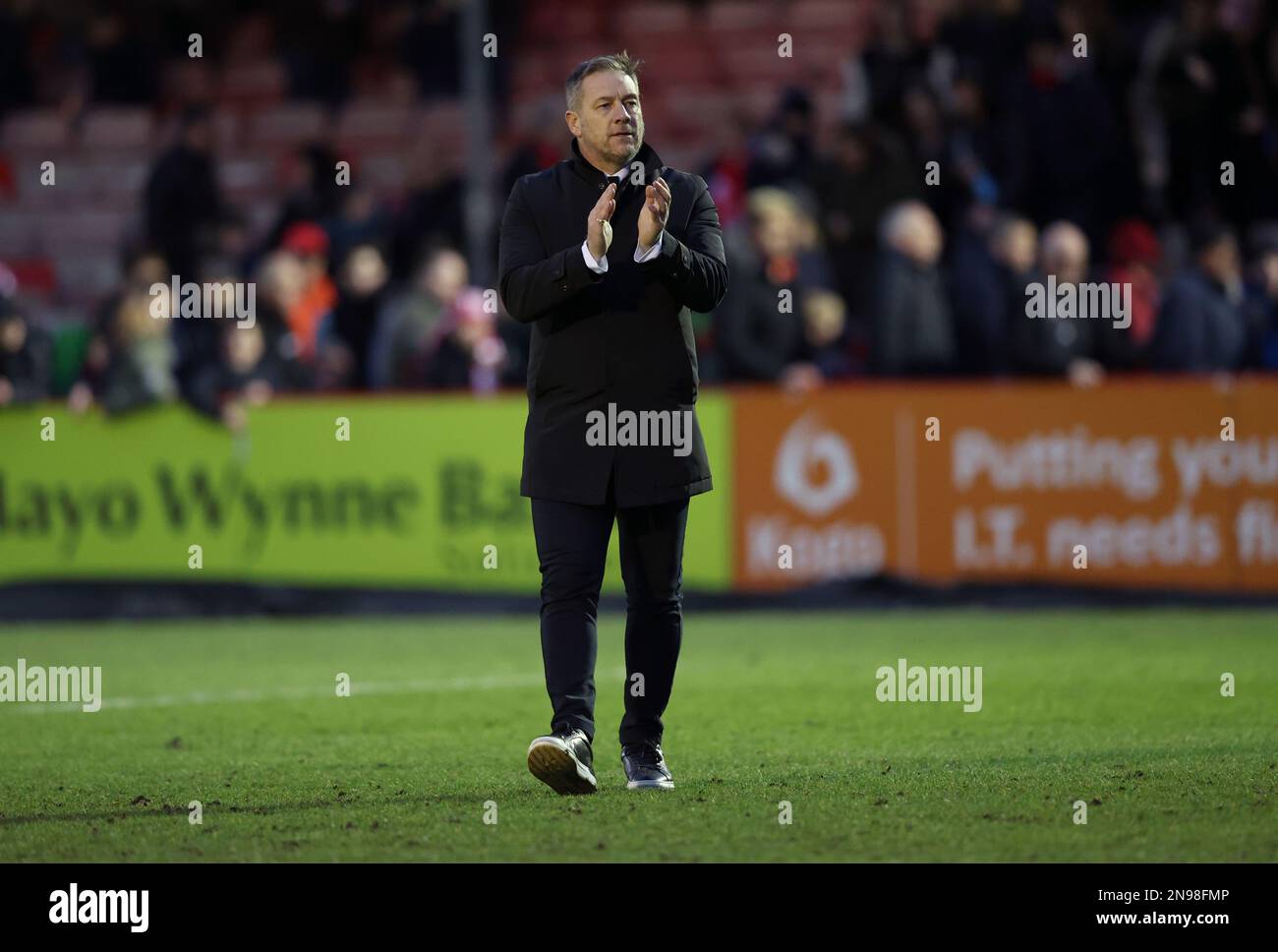 Crawley Town manager Scott Lindsey seen during the EFL League Two match ...