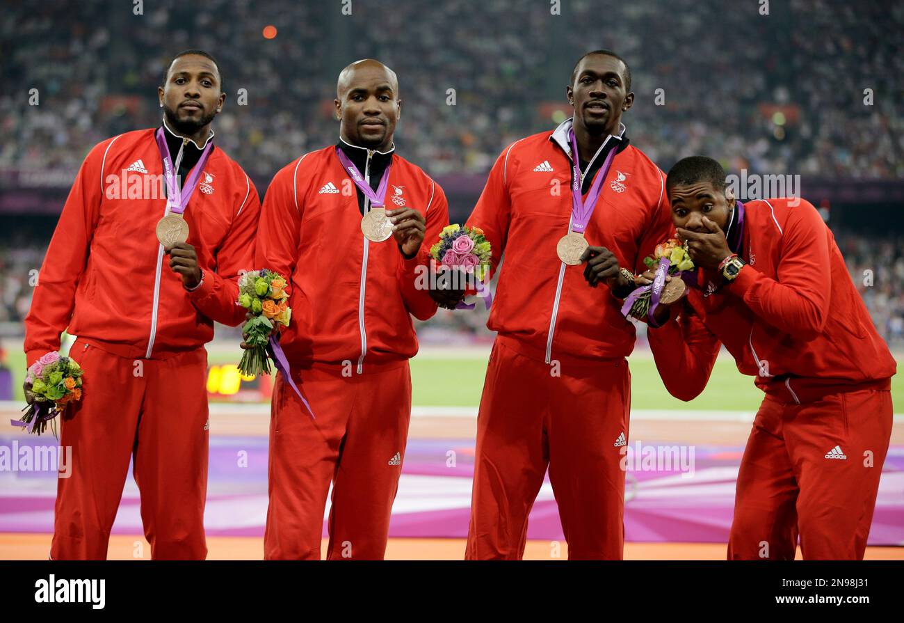 Trinidad and Tobago's Keston Bledman, Marc Burns, Emmanuel Callender ...