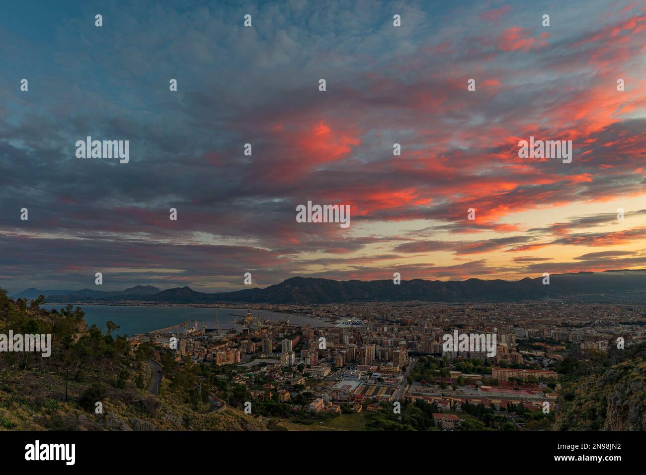 Palermo city skyline sunset hi-res stock photography and images - Alamy