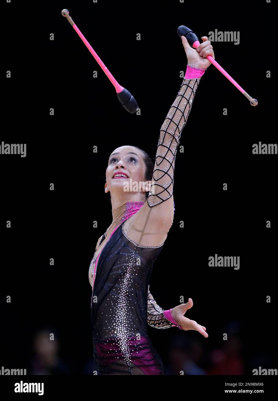 iIsrael's Neta Rivkin performs during the rhythmic gymnastics ...