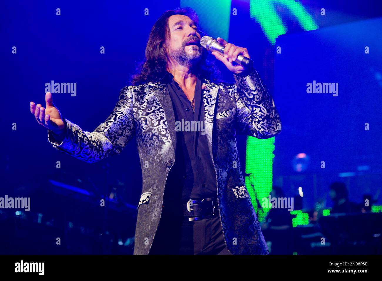 Singer Marco Antonio Solis performs in concert during the Gigantes Tour ...