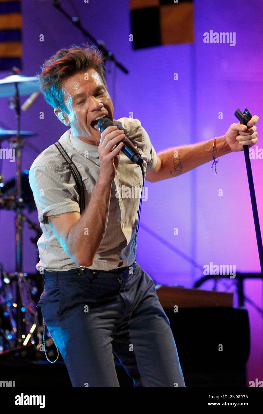 Lead singer Nate Ruess and the band fun. perform during StePhest ...