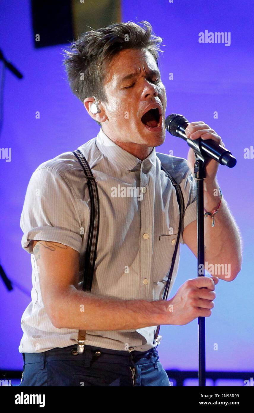Lead singer Nate Ruess and the band fun. perform during StePhest ...