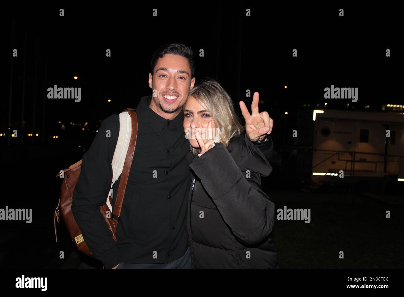 René Kaselowsky - René Casselly und Sarah Mangione nach der Fernsehshow ...