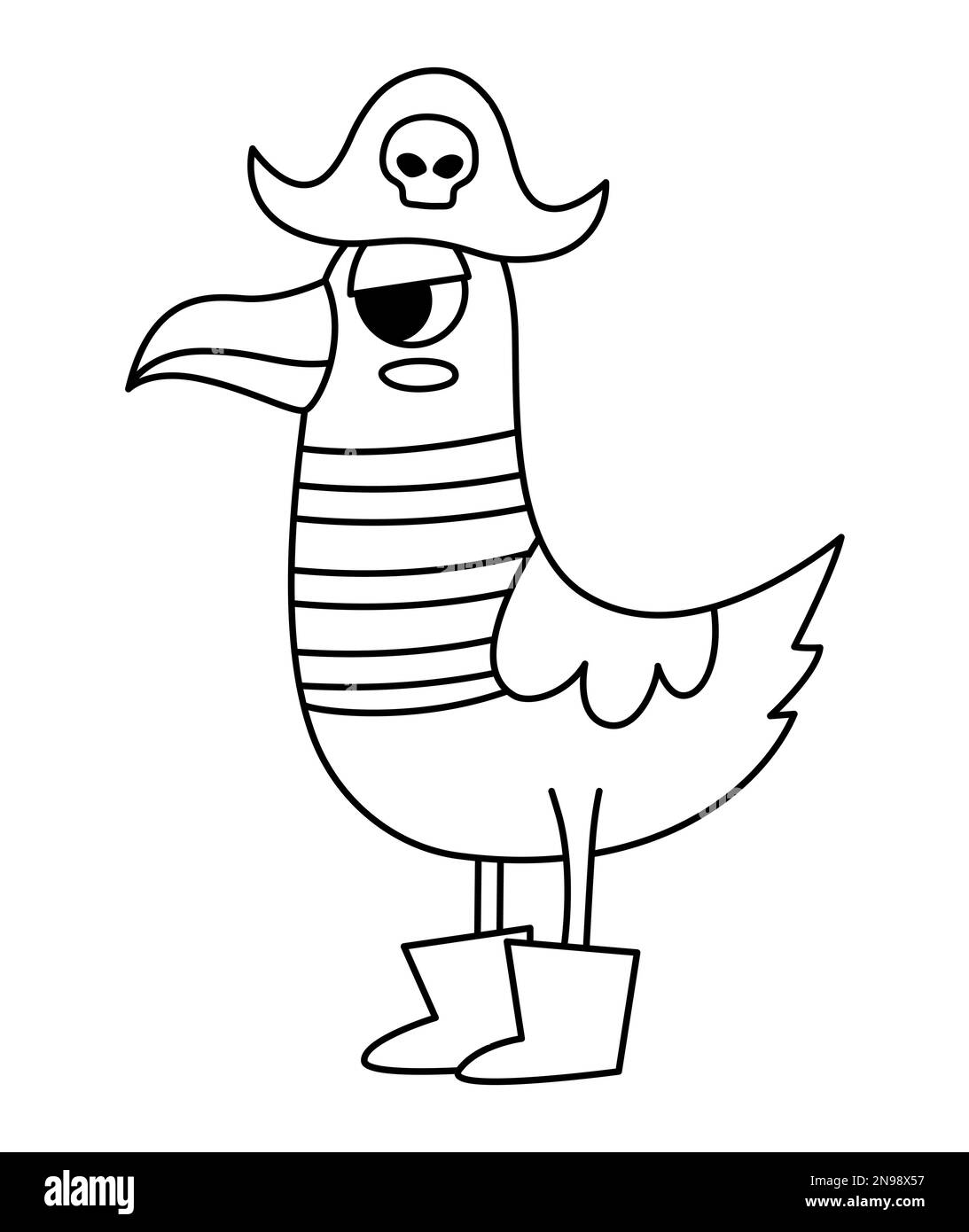 Pirate bird Black and White Stock Photos & Images - Alamy