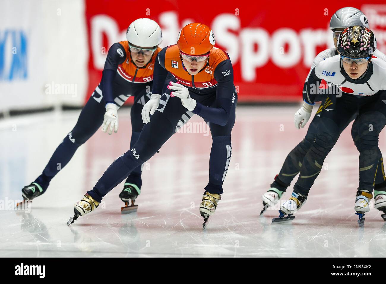 DORDRECHT - Selma Poutsma (NED) , Suzanne Schulting (NED), Moemi ...