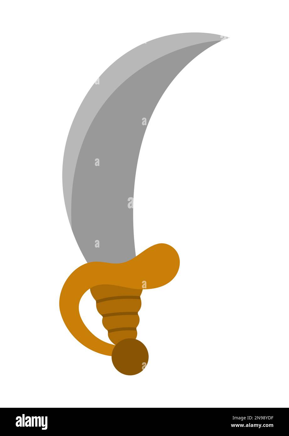 Saber icon. Pirate sword illustration. Old sabre picture. Marine ...