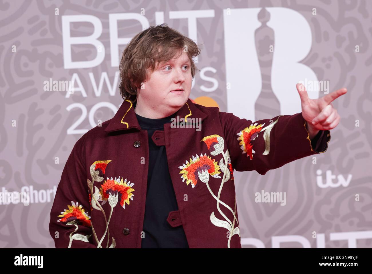Lewis Capaldi poses for photographers upon arrival at the Brit Awards ...