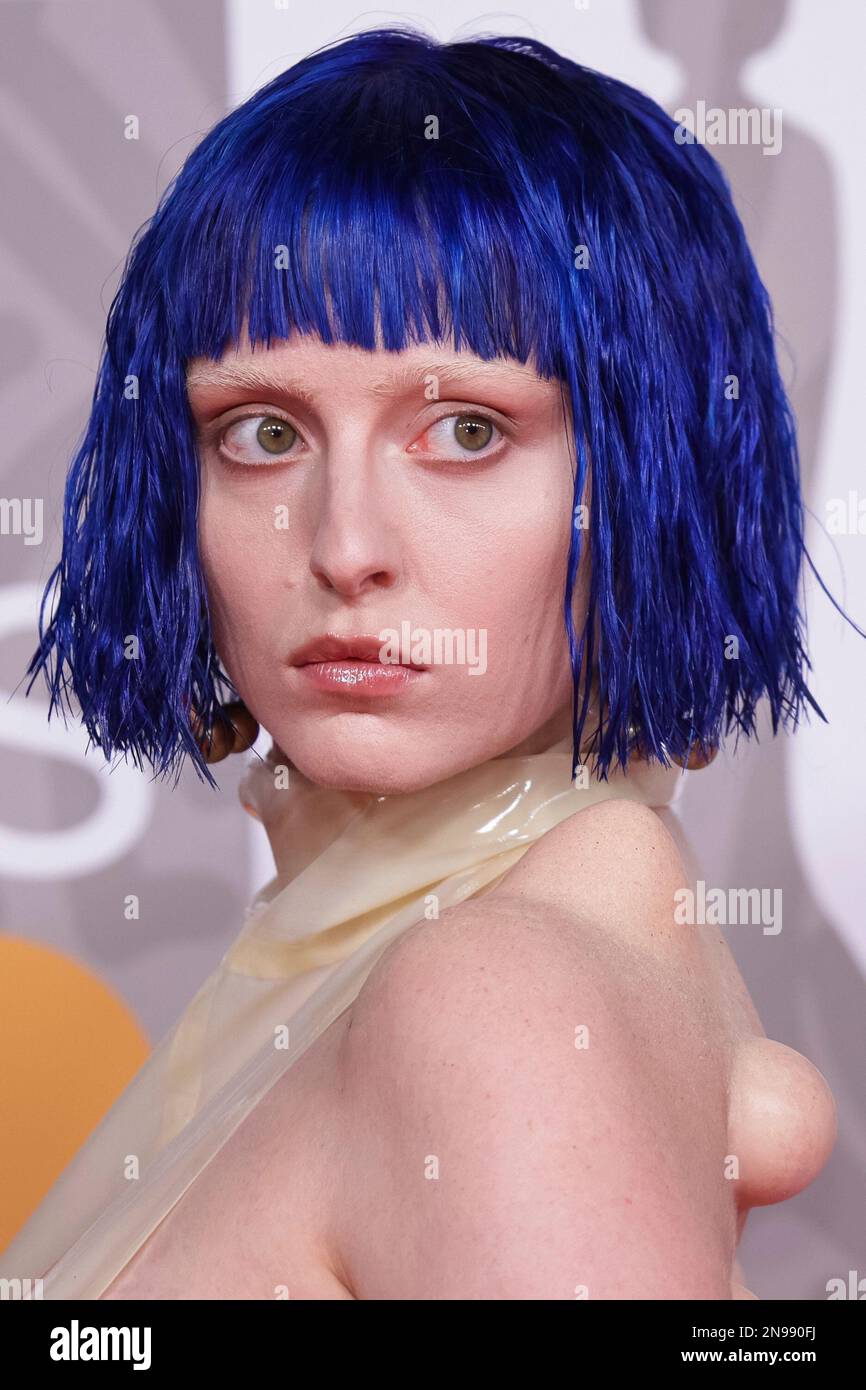 Ashnikko poses for photographers upon arrival at the Brit Awards 2023 ...