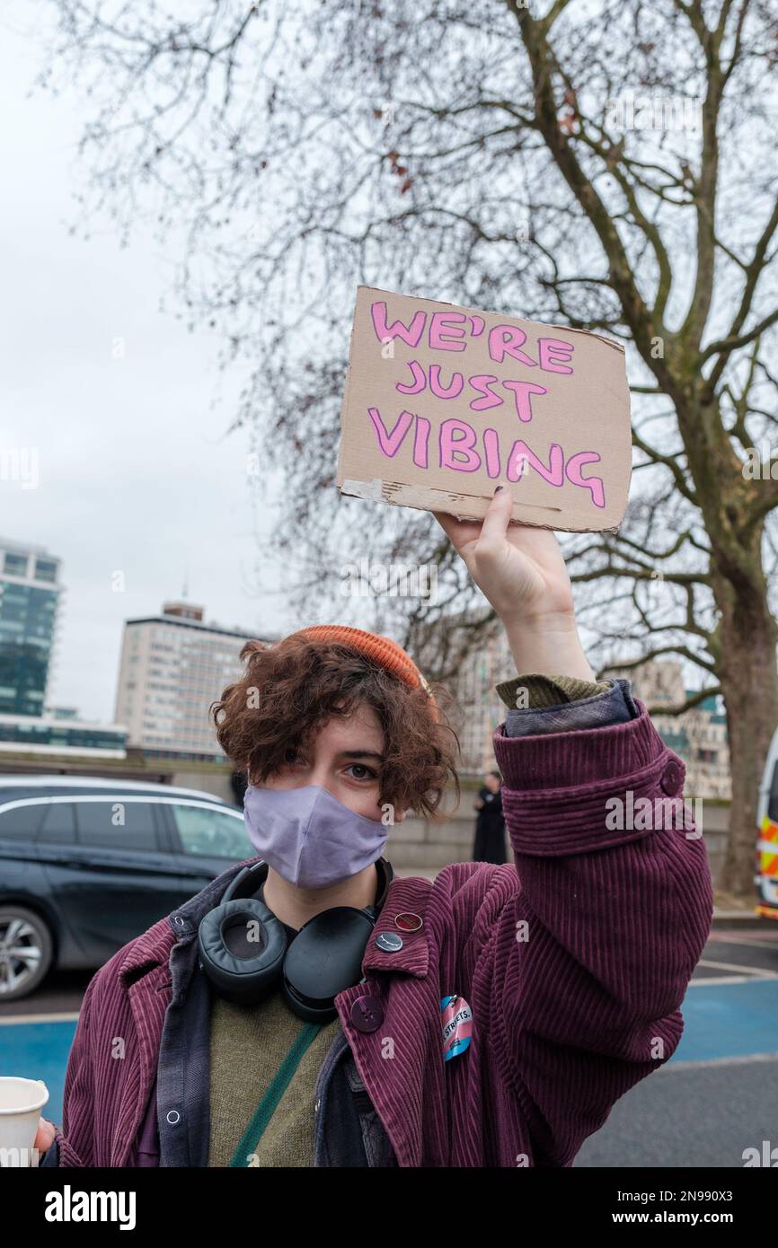 Pro LGBT+ Counter a Far Right Protest outside Tate Britain to stop Drag ...