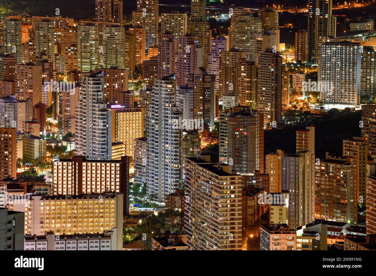 Benidorm night hi-res stock photography and images - Alamy