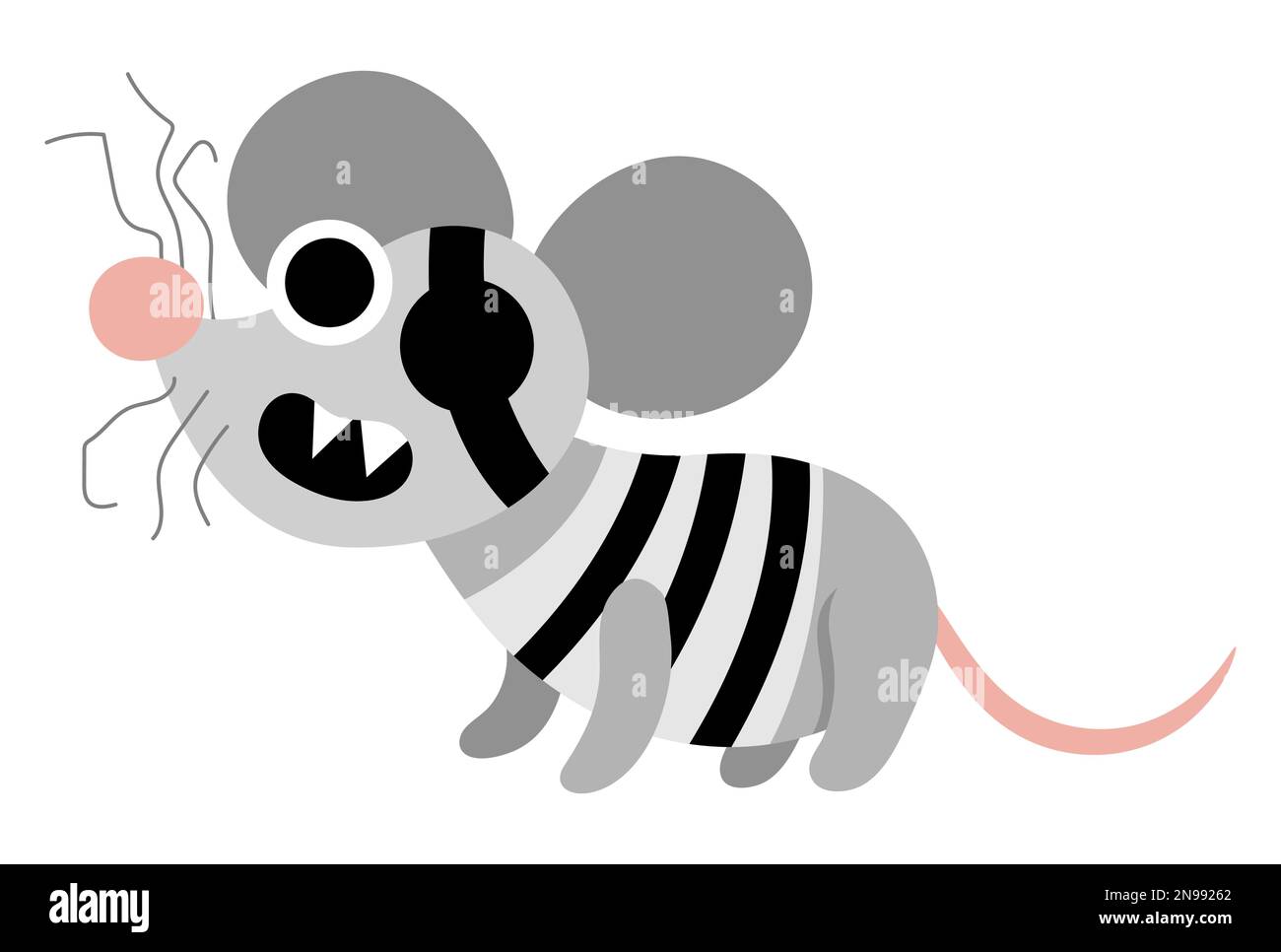 Vector pirate mouse icon. Cute one eye animal illustration. Treasure ...