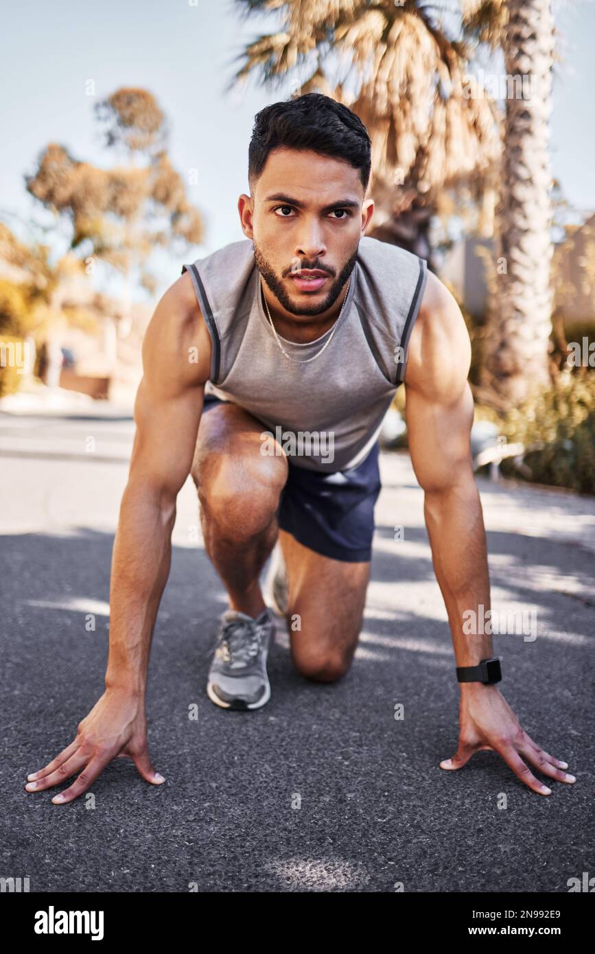 Man crouched full body hi-res stock photography and images - Alamy